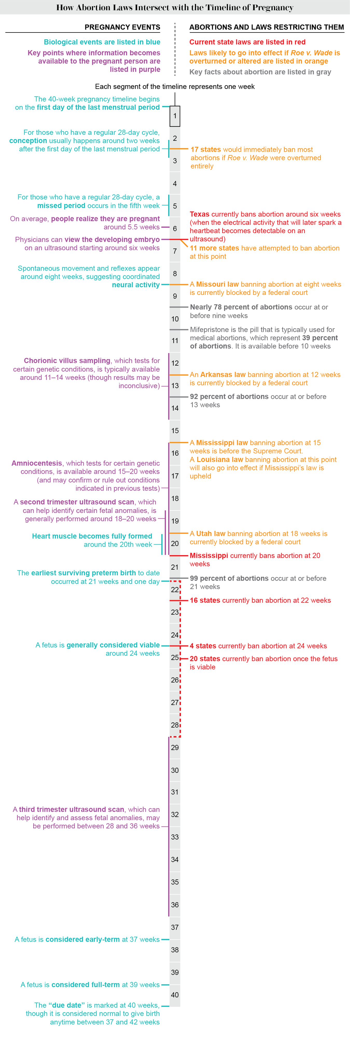 A Timeline of How Abortion Laws Could Affect Pregnancy Decisions ...